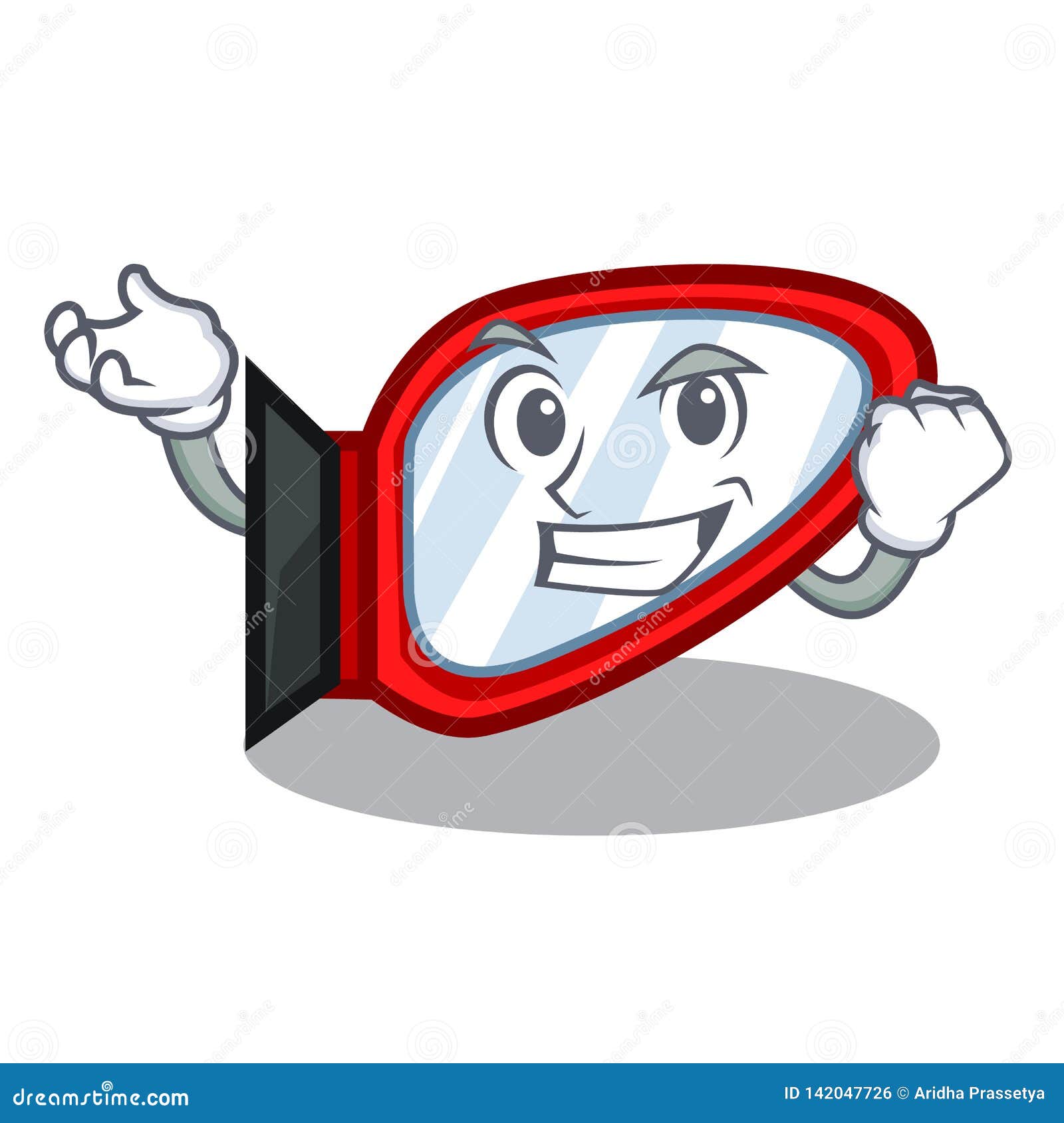 Successful Side Mirror in the Cartoon Shape Stock Vector - Illustration ...