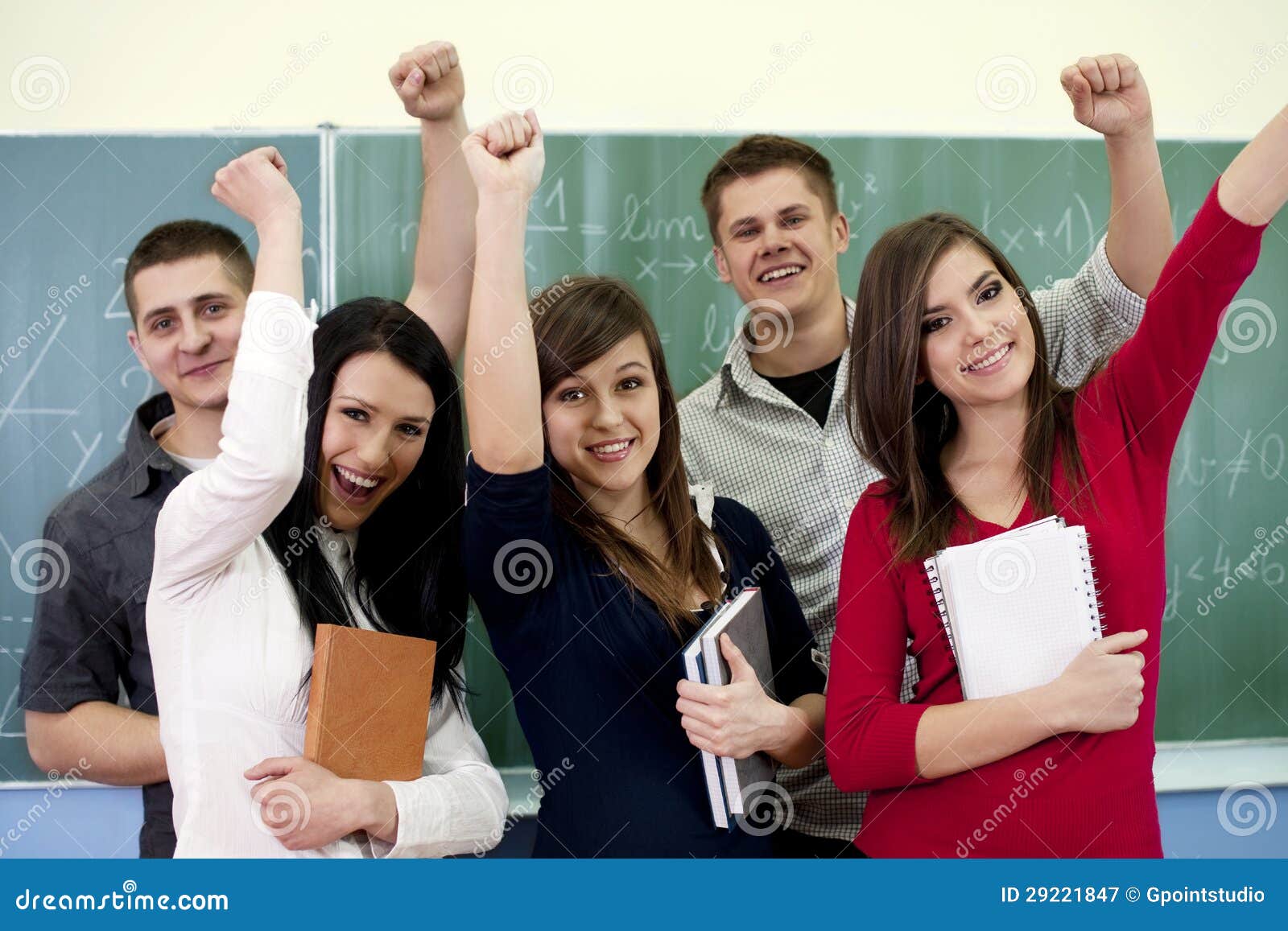 Successful Smiling Students Stock Image - Image of cheerful, bonding ...