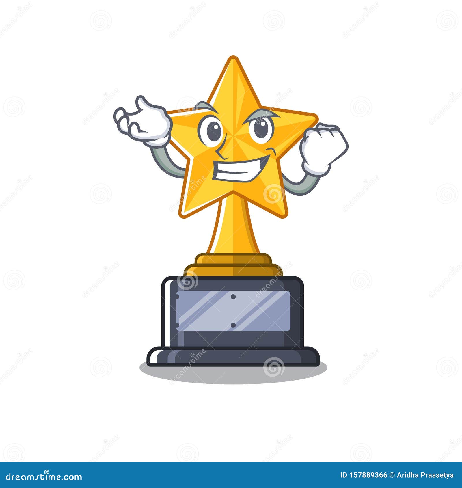 Successful Star Trophy with the Character Shape Stock Vector ...