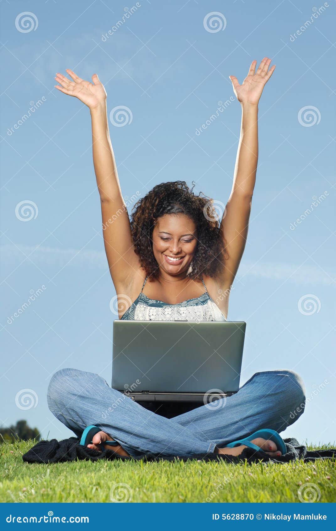 Successful student stock photo. Image of excitement, lawn - 5628870