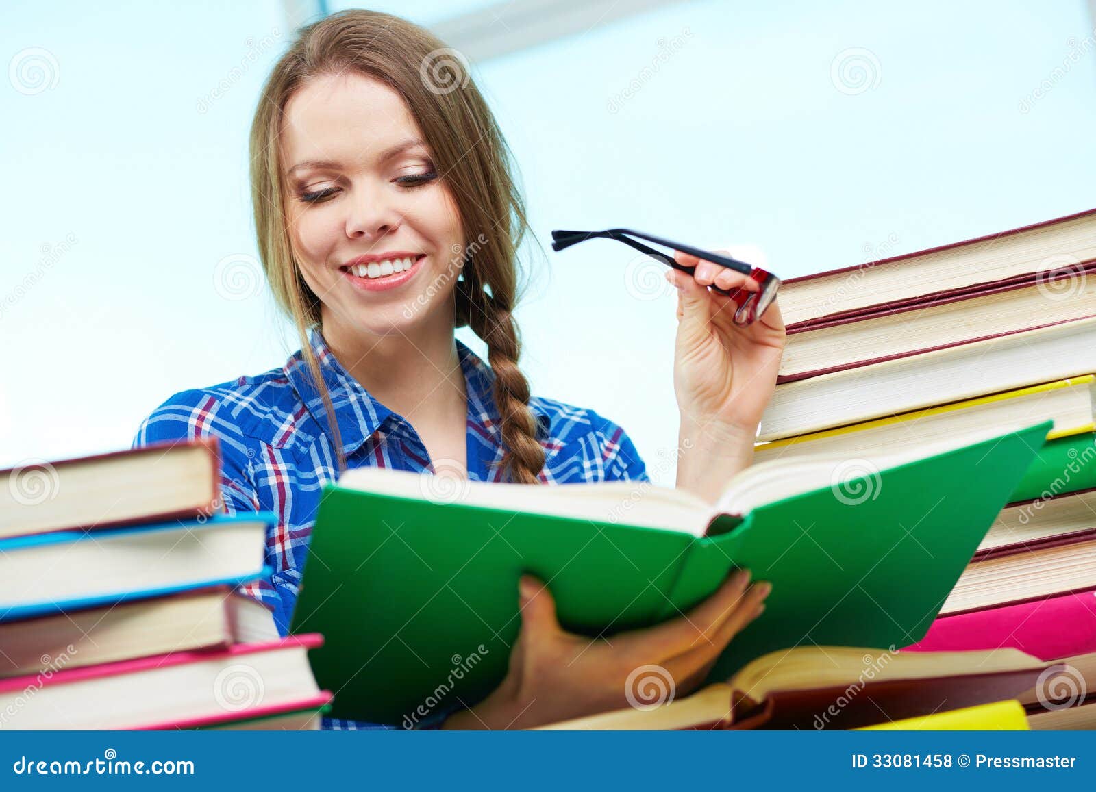 Successful student stock photo. Image of interested, eyeglasses - 33081458