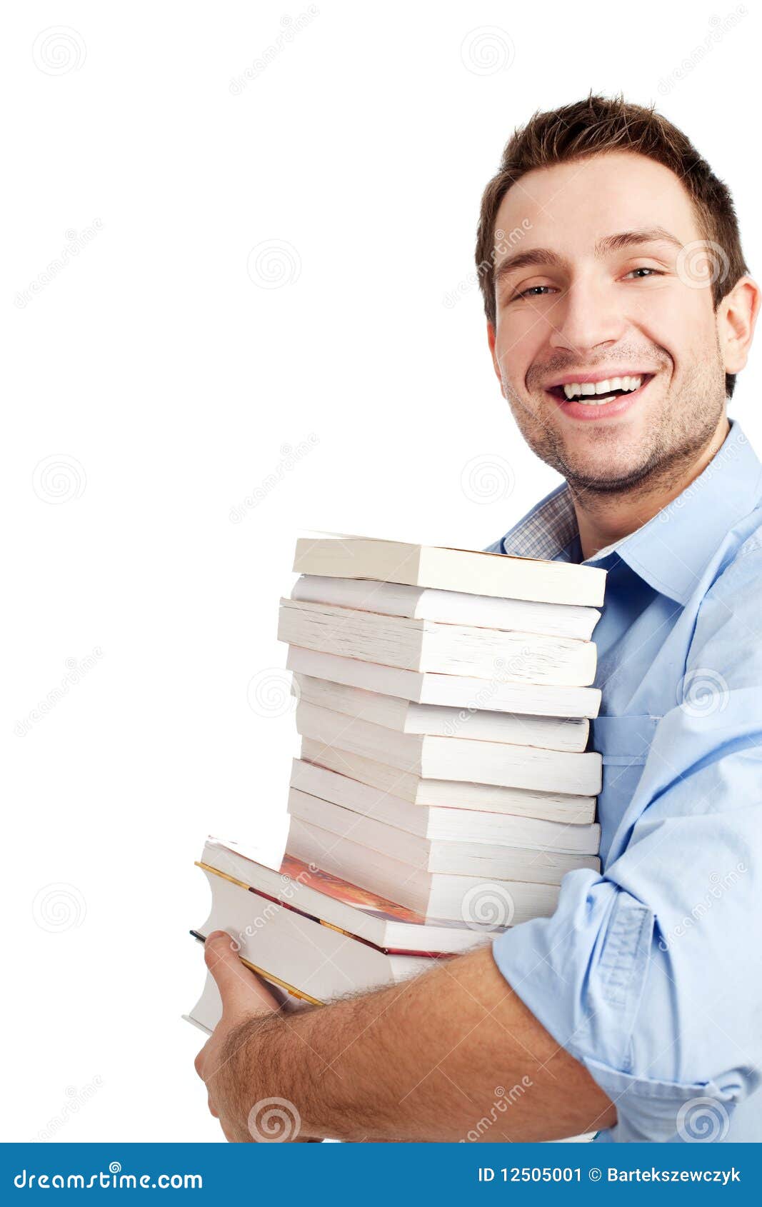 Successful Student on White Stock Image - Image of professional ...