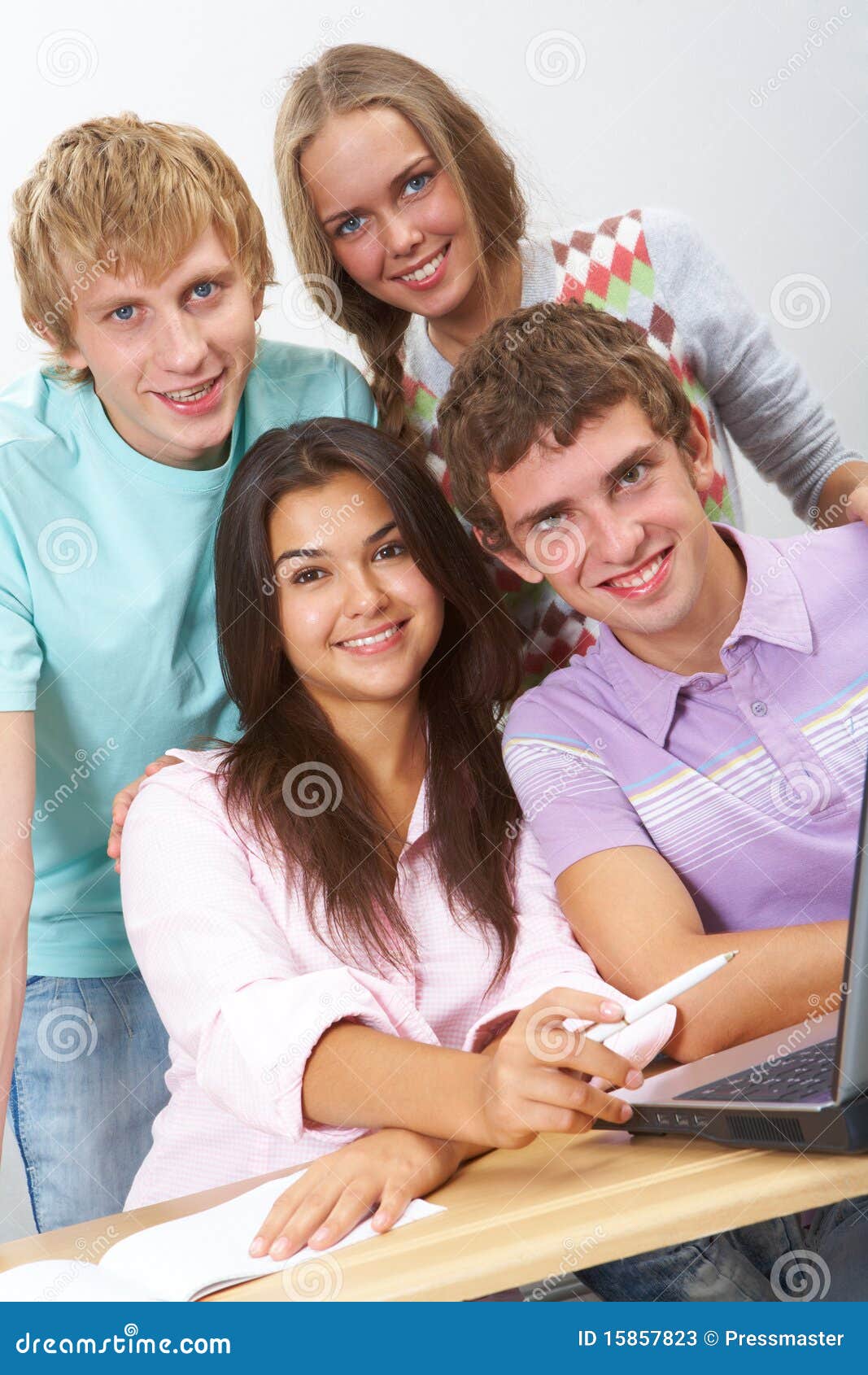 Successful students stock image. Image of caucasian, girl - 15857823