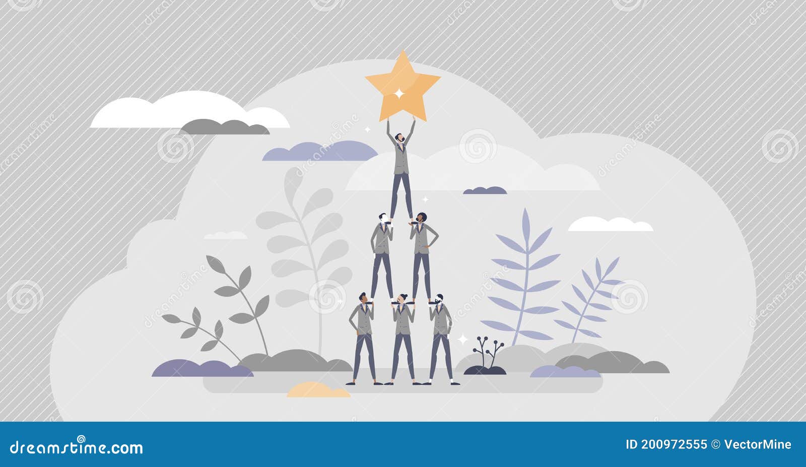 Successful Team Achievement As Precise and Effective Work Tiny Person ...