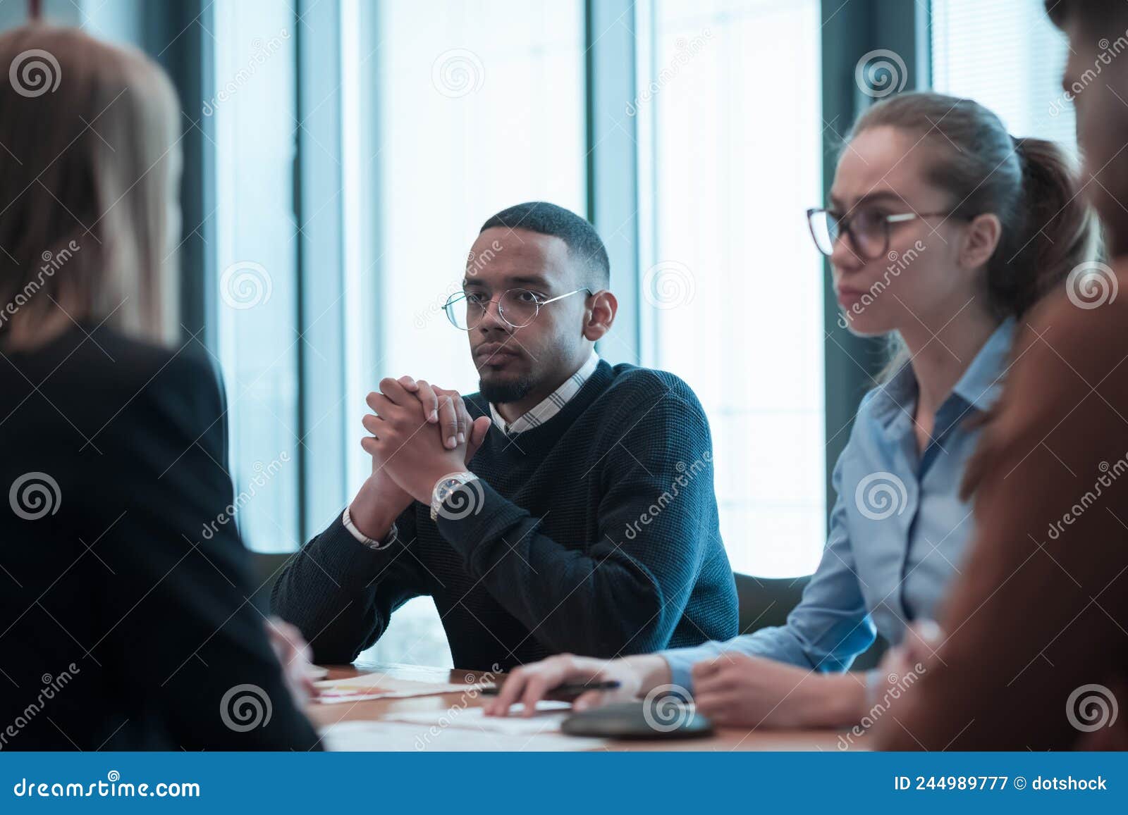 Successful Team. Group of Young Multi-ethnic Business People Working ...