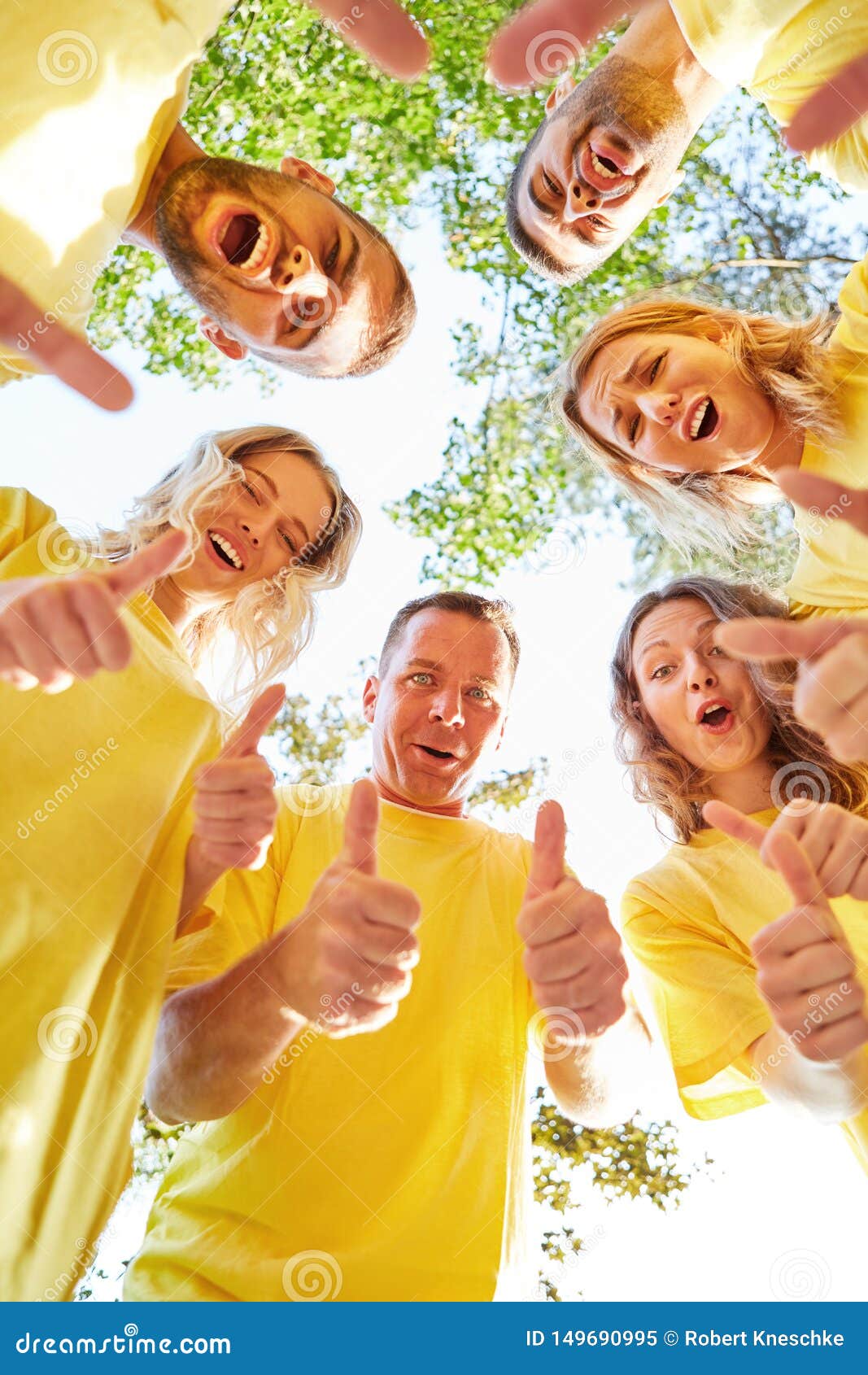 Successful Team Keeps Their Fingers Crossed Stock Image - Image of ...