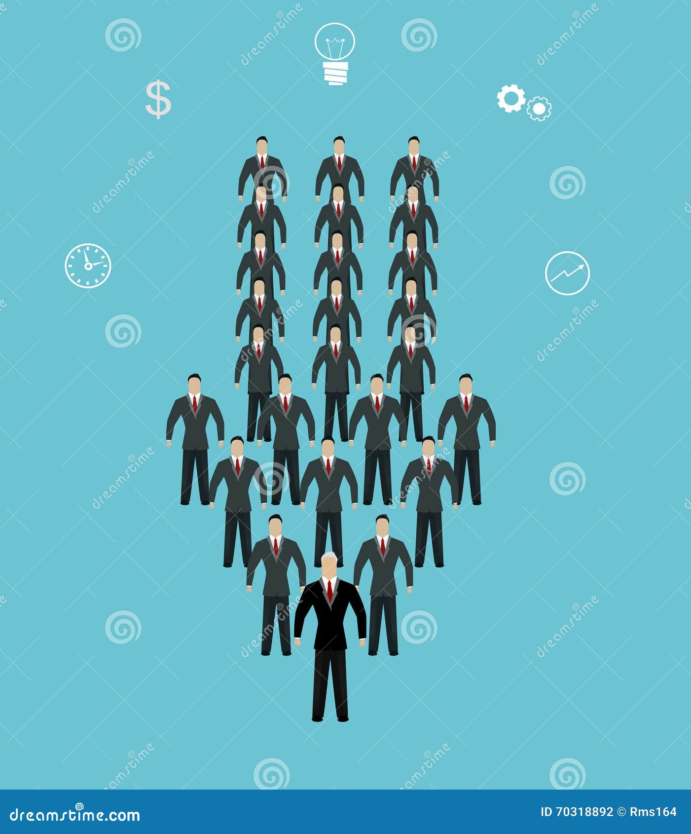 Successful Team Work Concept. Pyramid Of Business People. Leader ...