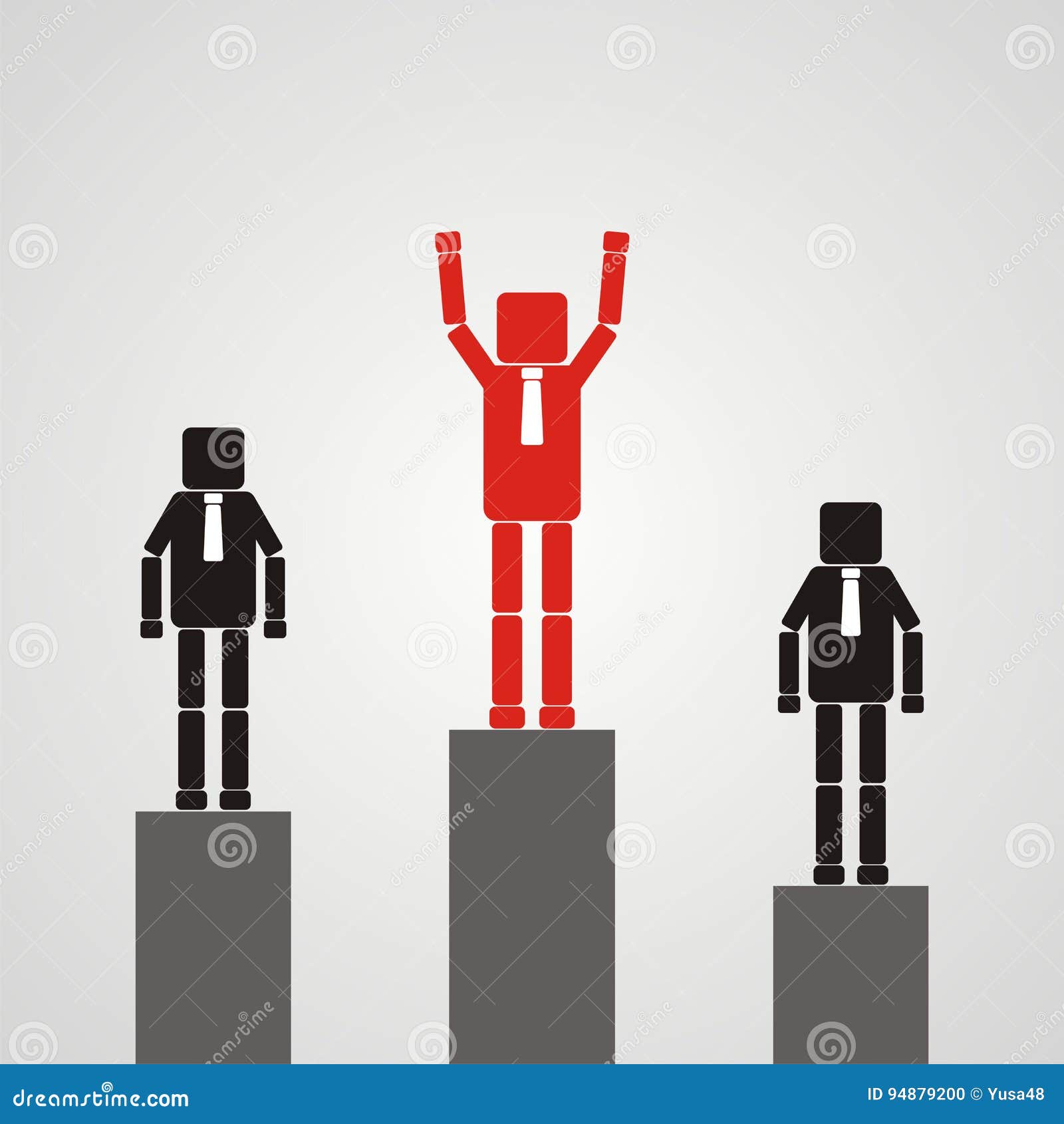 Successful Team Leader. Teamwork Concept Stock Vector - Illustration of ...