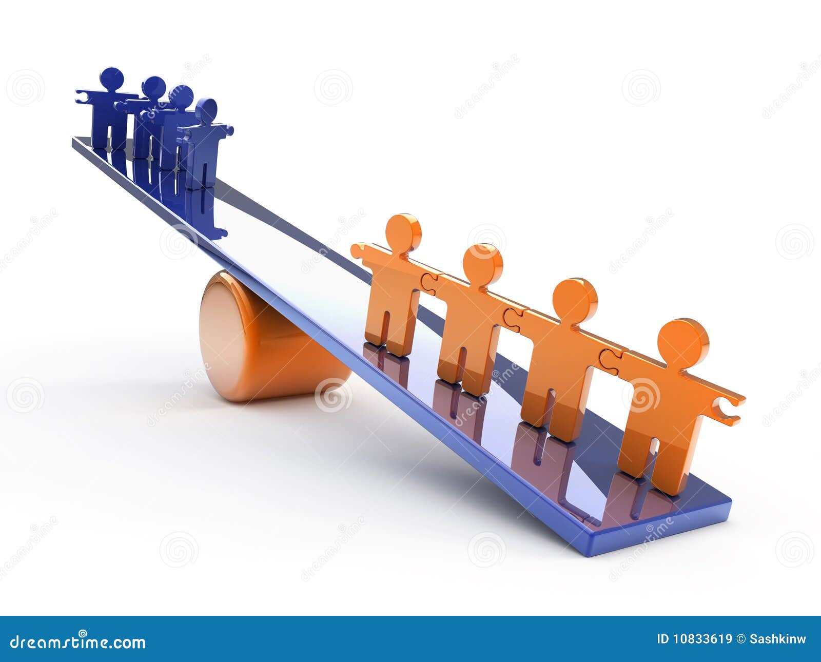 Successful team on scales stock illustration. Illustration of ladder ...