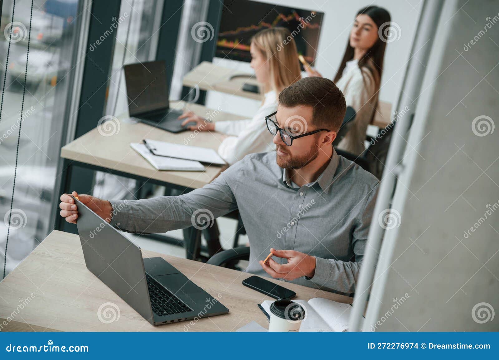 Successful Team are Working Together in the Office. Conception of ...