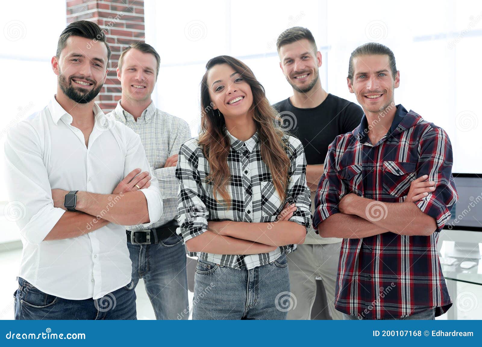 Successful Team of Young People Stock Photo - Image of indoors ...