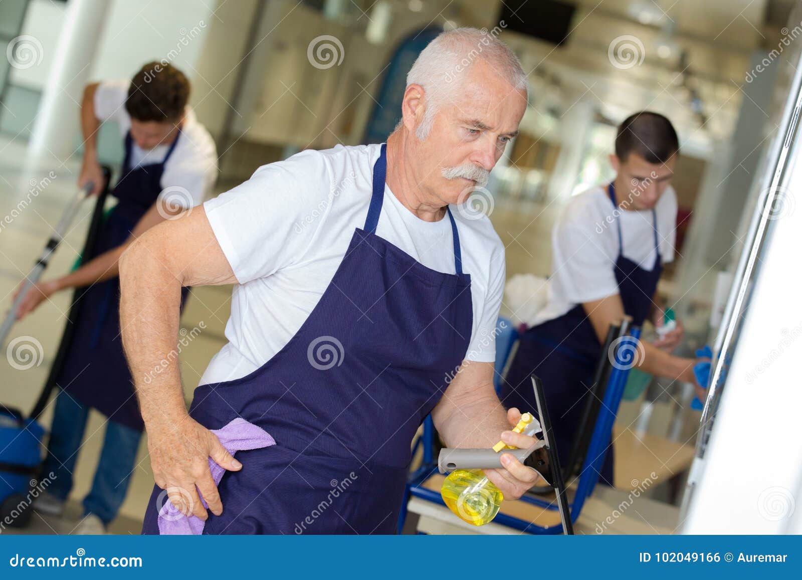 Successful Teamwork Cleaning Services Workers Stock Photo - Image of ...