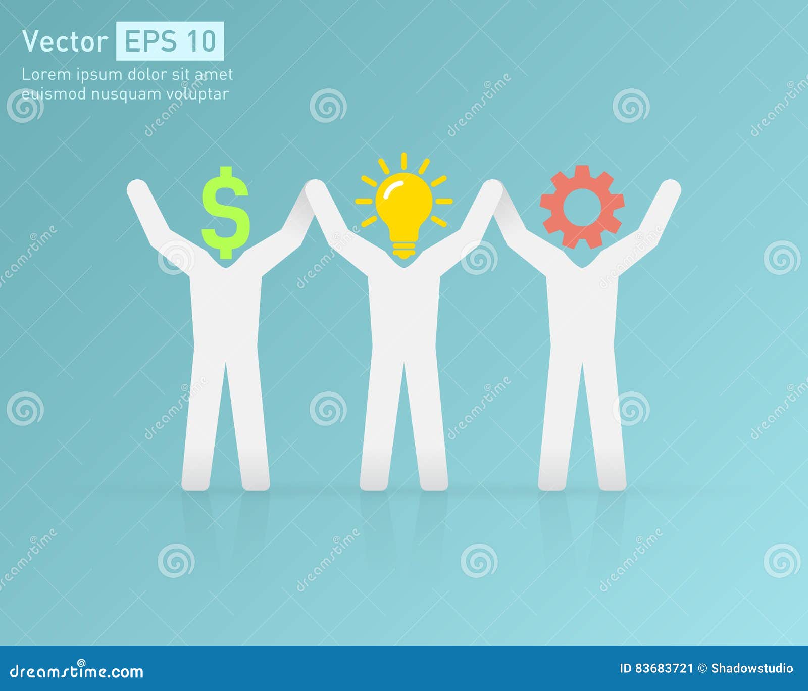 Successful teamwork stock vector. Illustration of business - 83683721