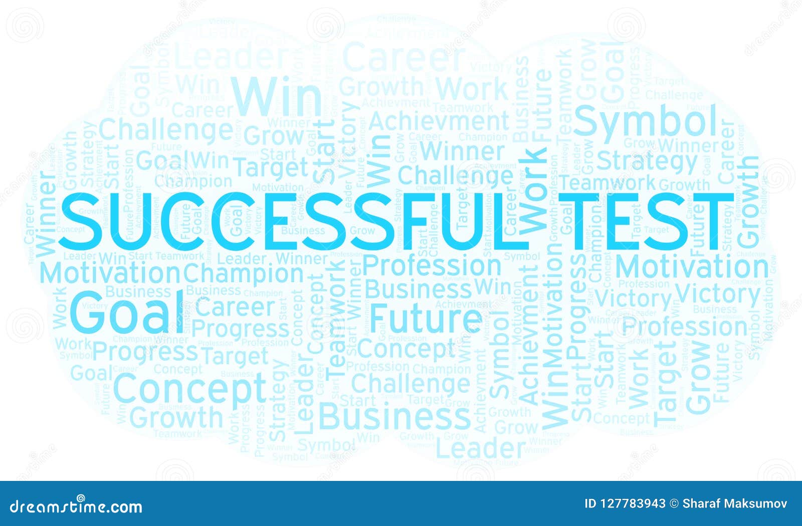 Successful Test Word Cloud. Stock Illustration - Illustration of card ...