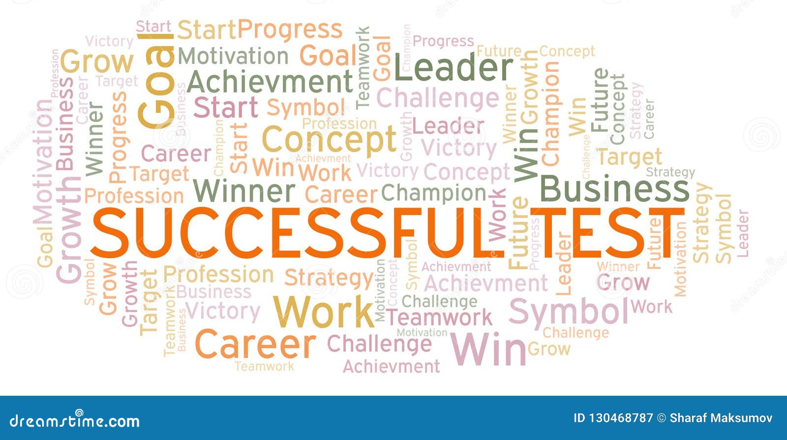 Successful Test Word Cloud. Stock Illustration - Illustration of text ...
