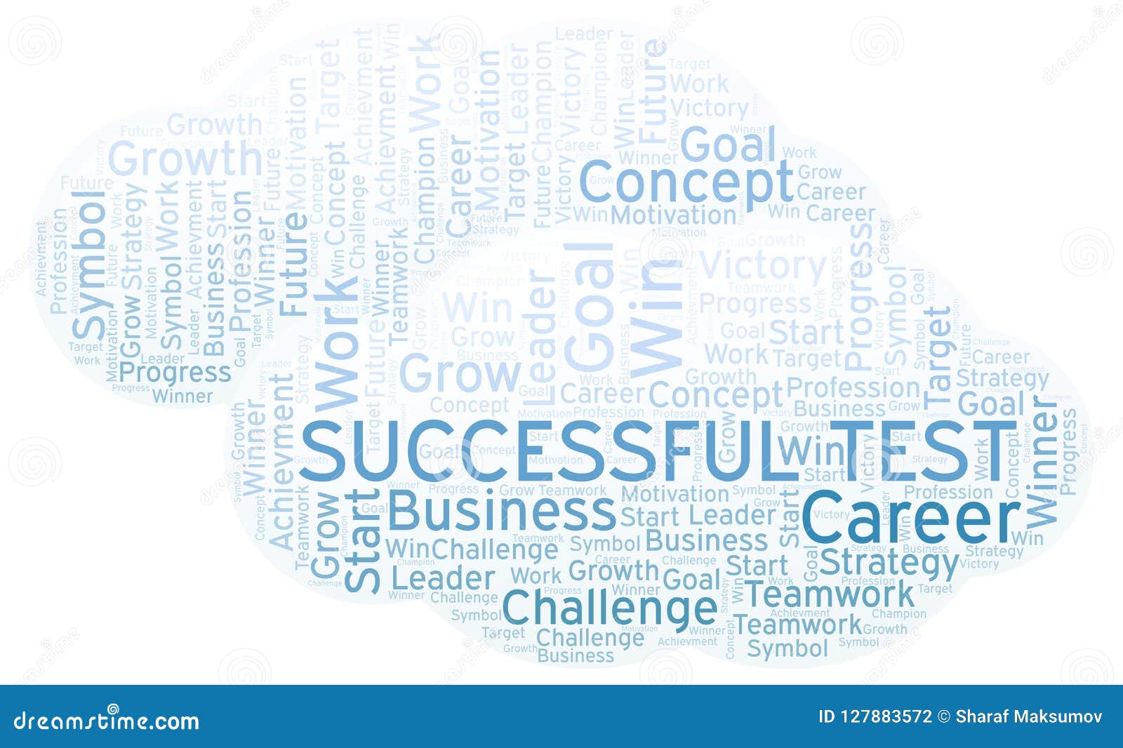 Successful Test Word Cloud. Stock Illustration - Illustration of poster ...