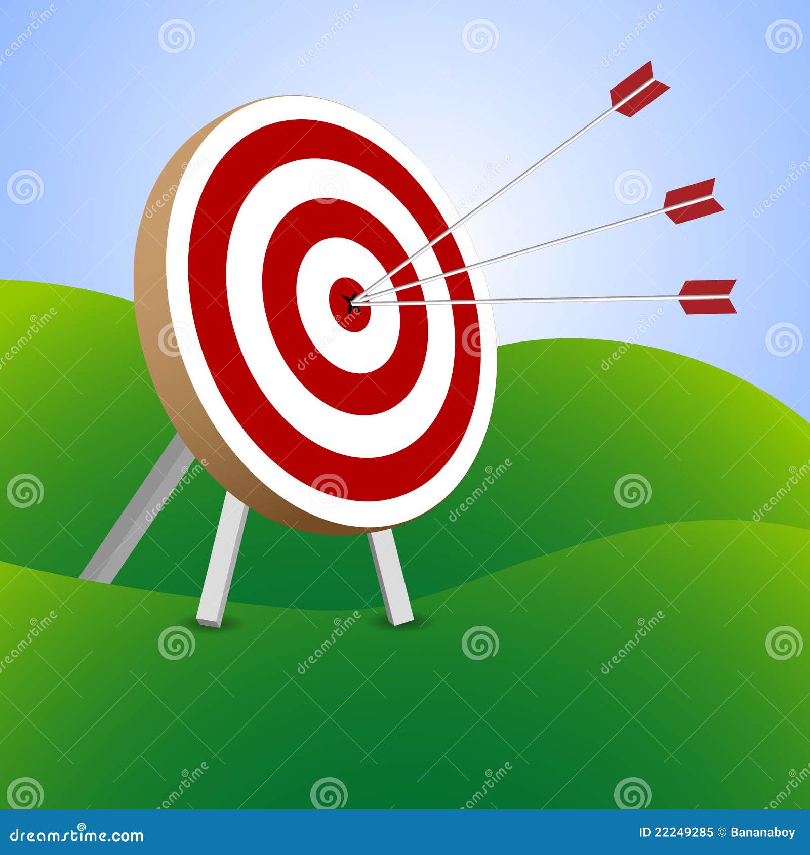 Successful Triple Target Hit Stock Vector - Illustration of dart ...