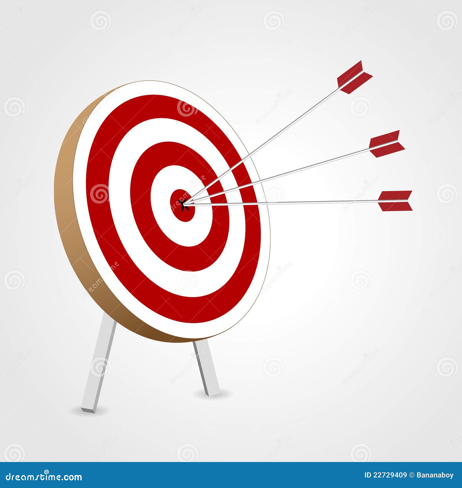 Successful Triple Target Hit Stock Vector - Illustration of goal, board ...