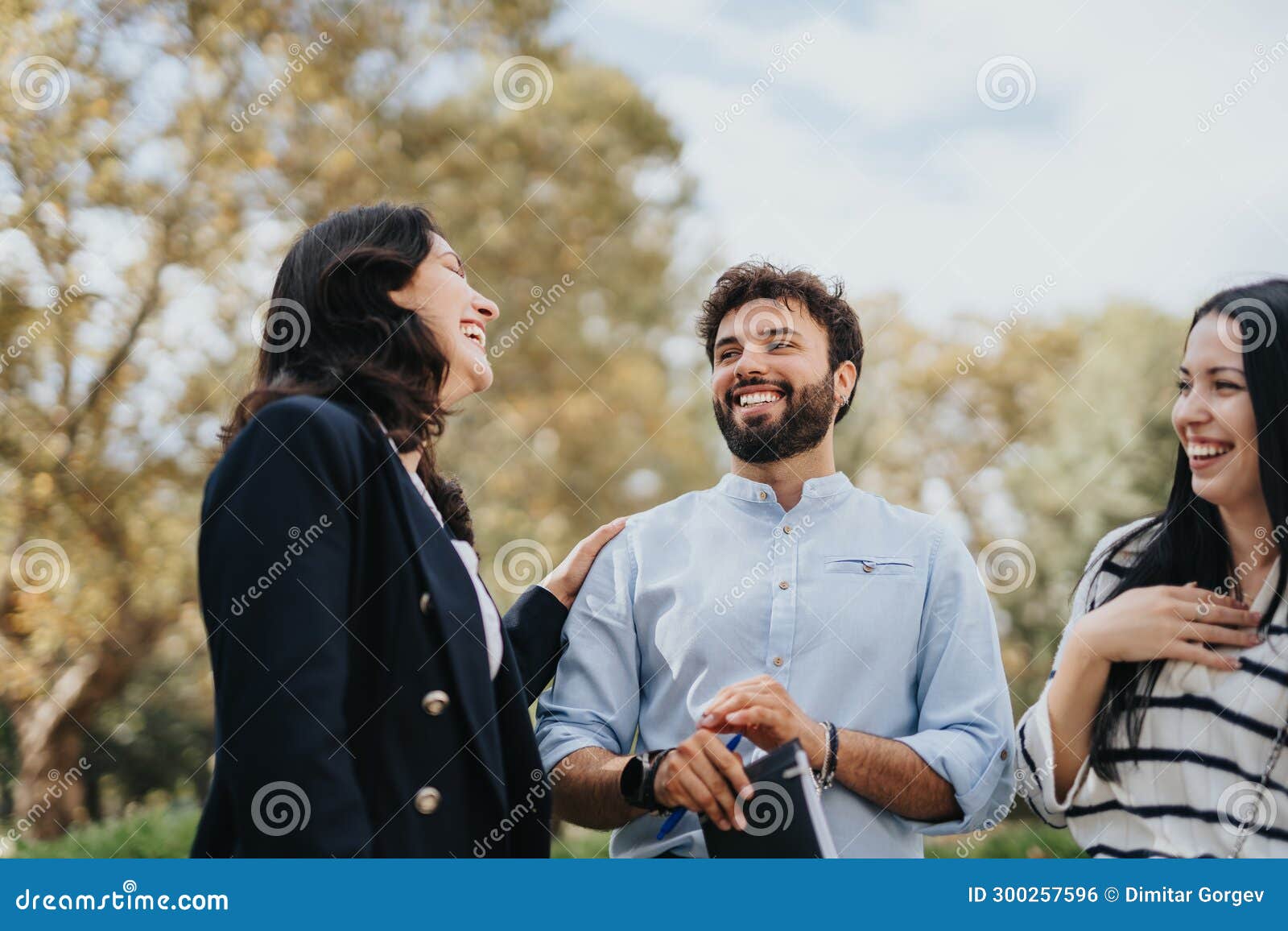 Successful University Students Discussing Topics and Exchanging ...