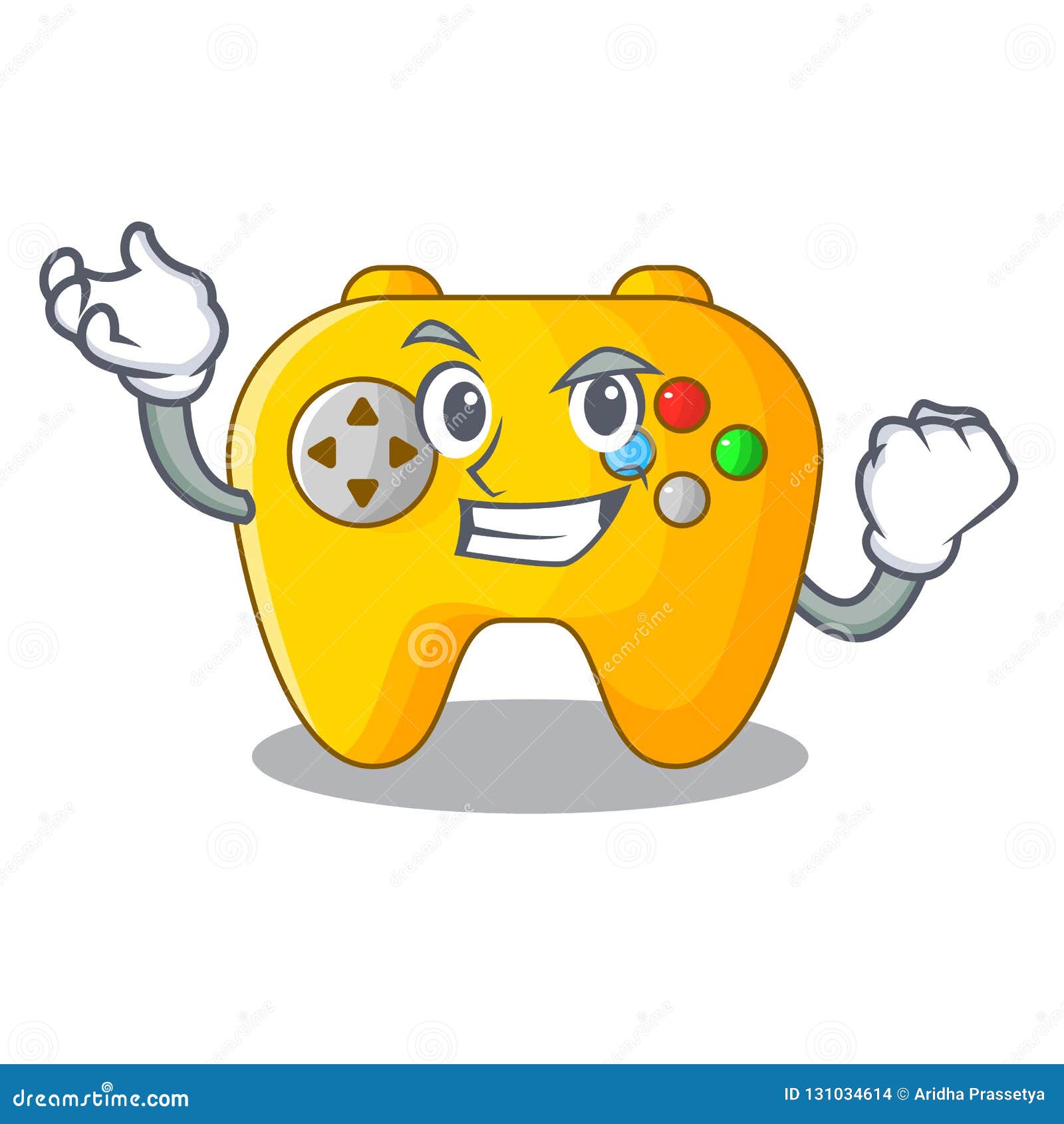 Successful Video Game Controller Shaped on Charcter Stock Vector ...