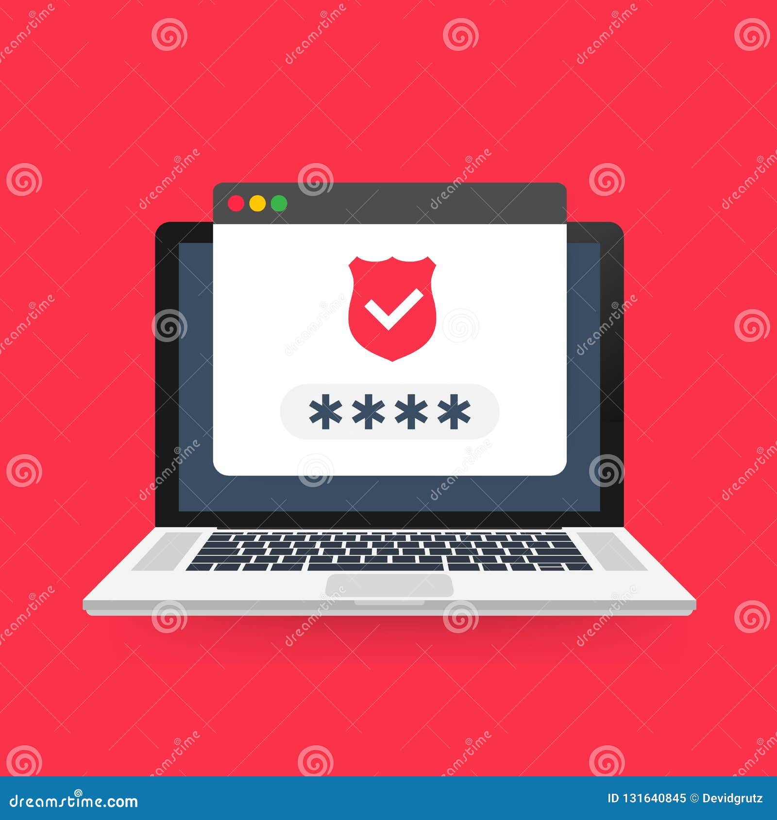 Successful Web Browser Login Page on Laptop Screen with Password Form ...