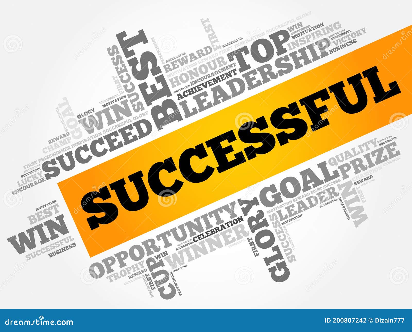 Successful word cloud stock illustration. Illustration of completion ...