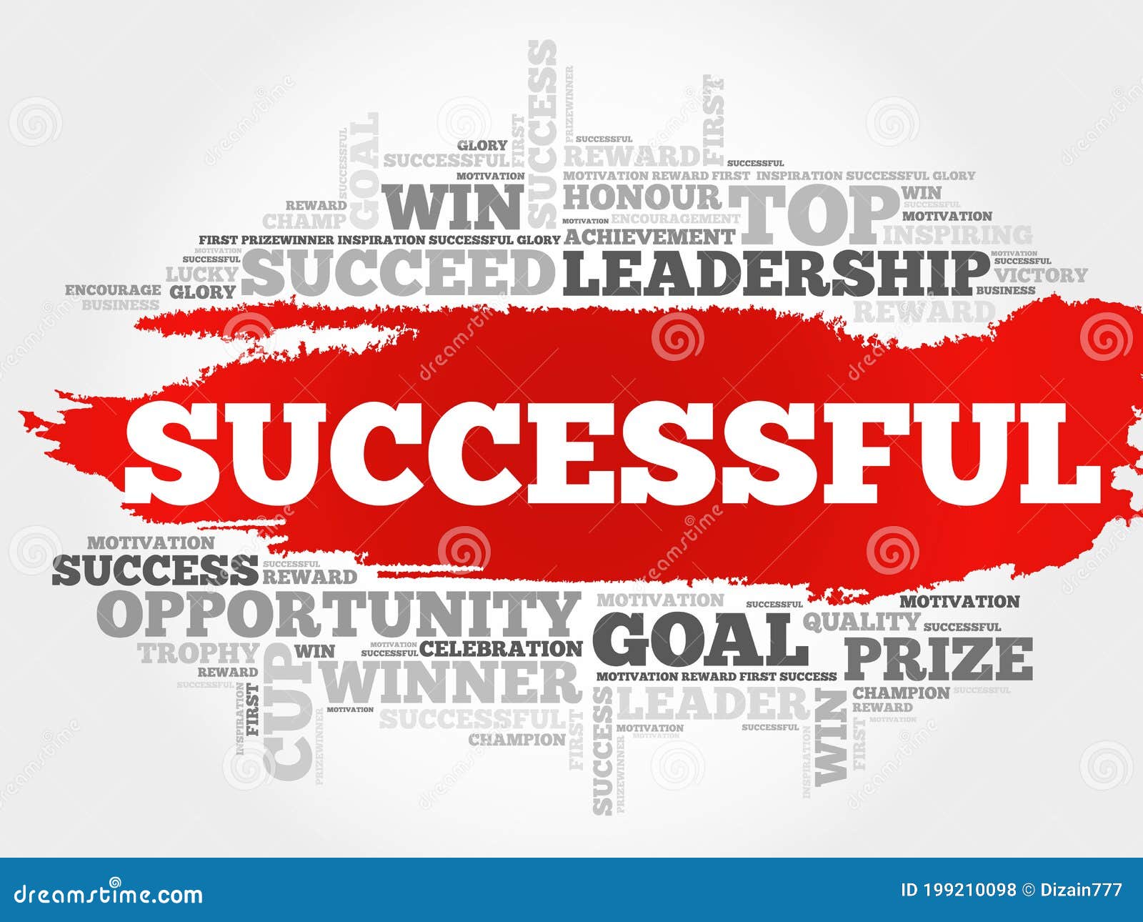 SUCCESSFUL word cloud stock illustration. Illustration of organize ...