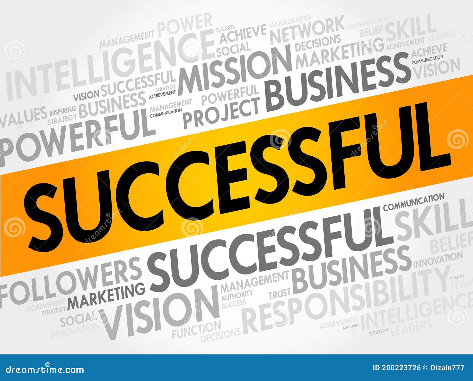 SUCCESSFUL word cloud stock illustration. Illustration of conceptual ...