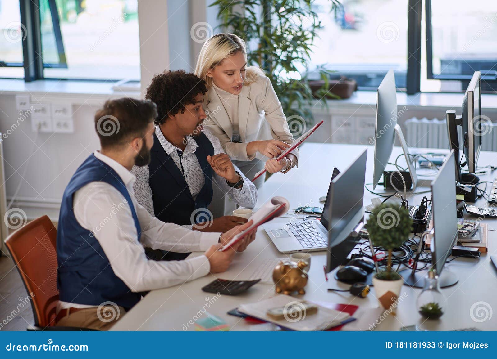 Successful Work is Done by Teamming Up Stock Image - Image of beard ...