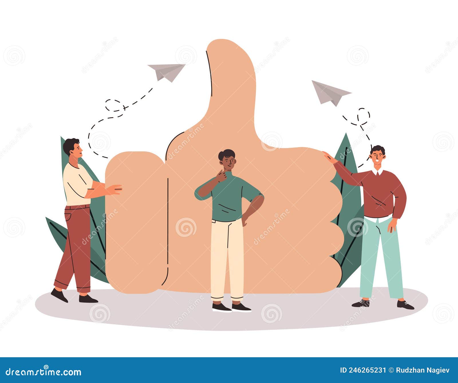Successful Work or Feedback Concept Stock Vector - Illustration of ...