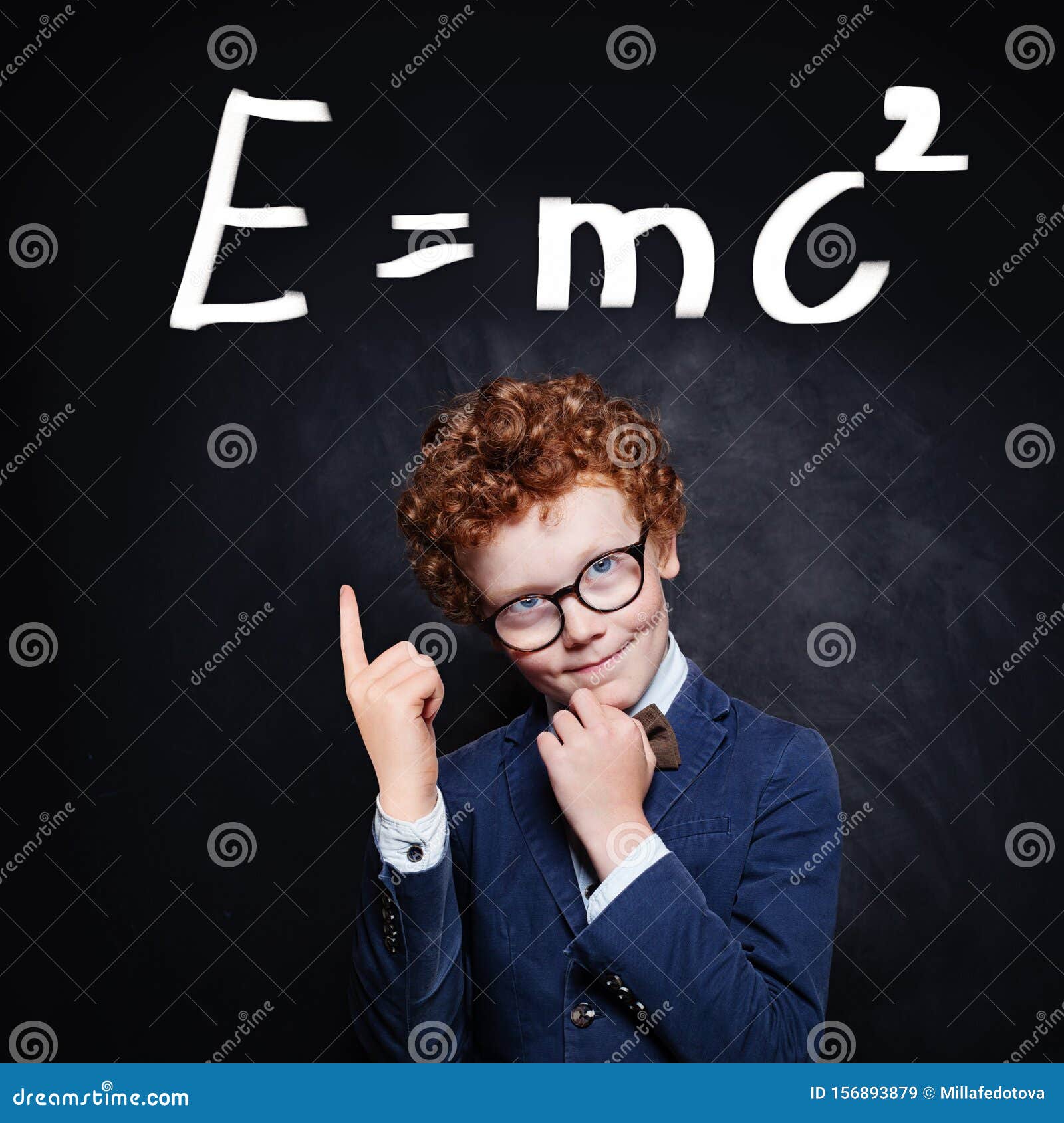 Successful Young Boy is Pointing at the Massâ€“energy Equivalence by ...
