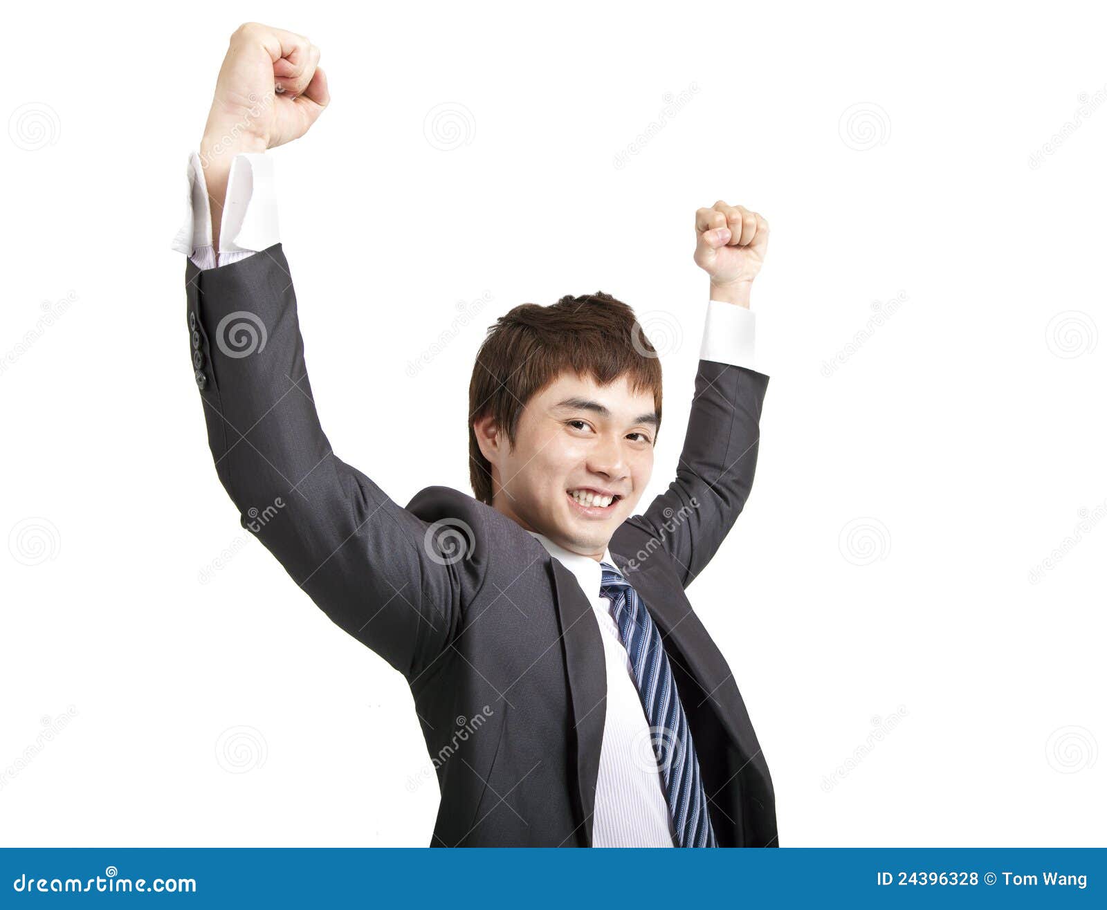Successful Young Business Man Stock Photo - Image of freedom, winner ...