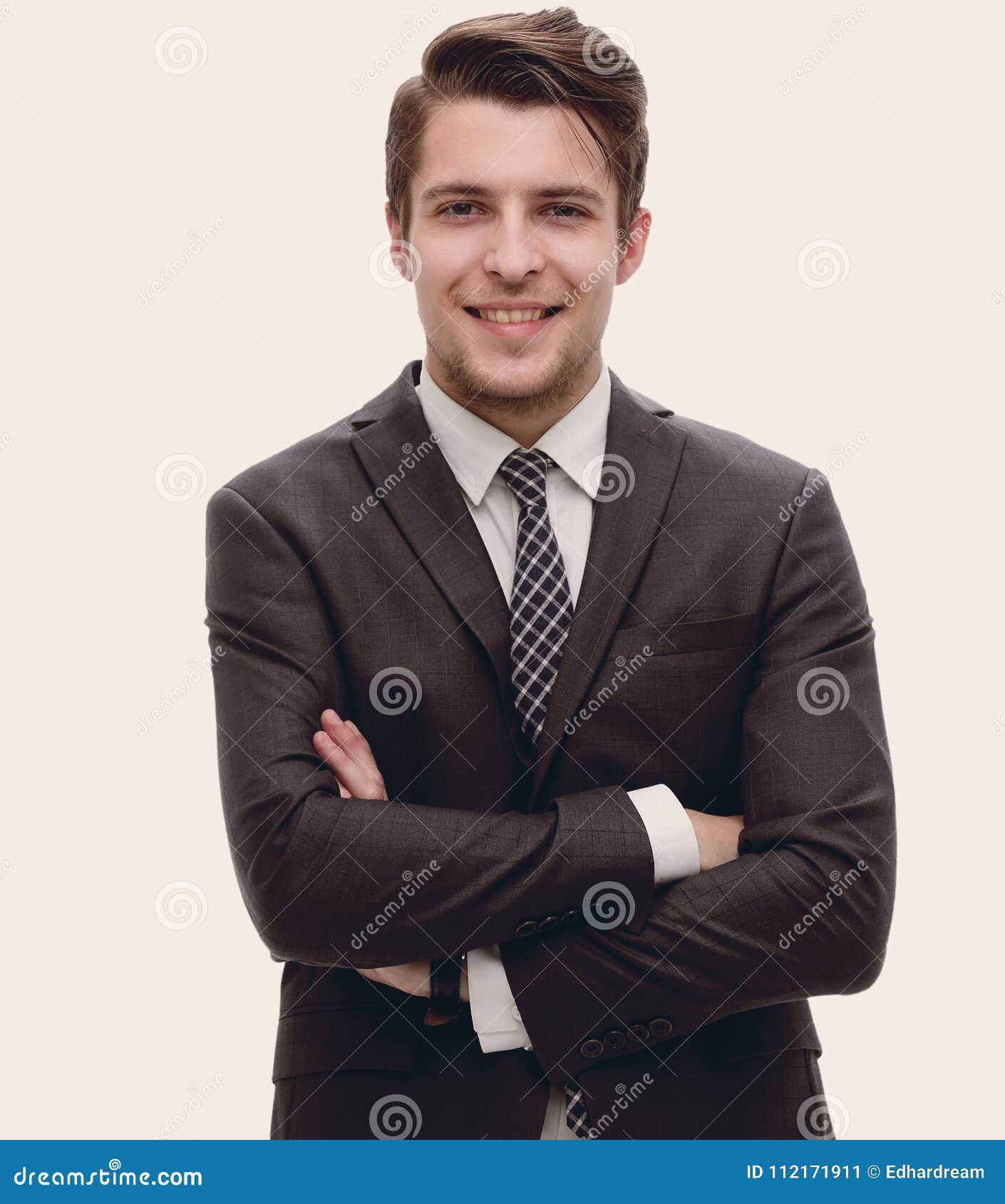 Successful Young Business Man Stock Image - Image of elegance, crossed ...
