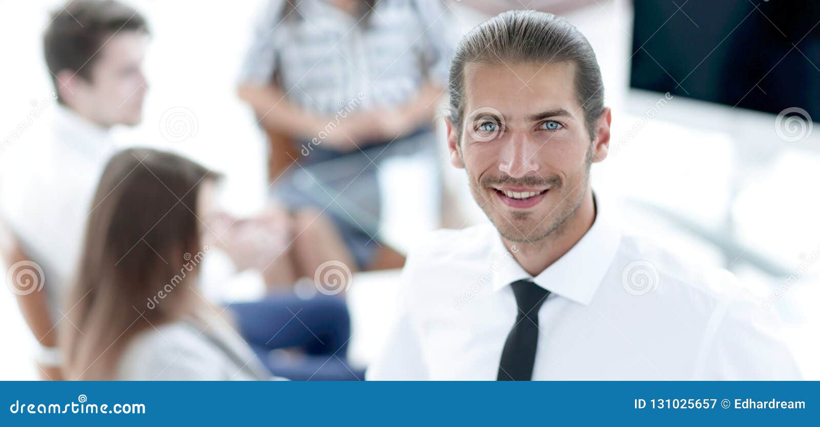Successful Young Business Men on Blurred Background Stock Image - Image ...