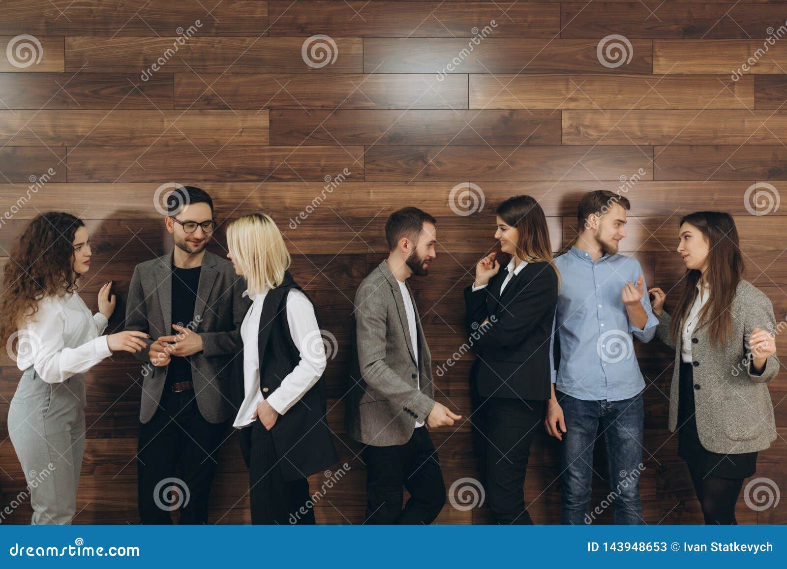 Successful Young Business People are Talking and Smiling during the ...