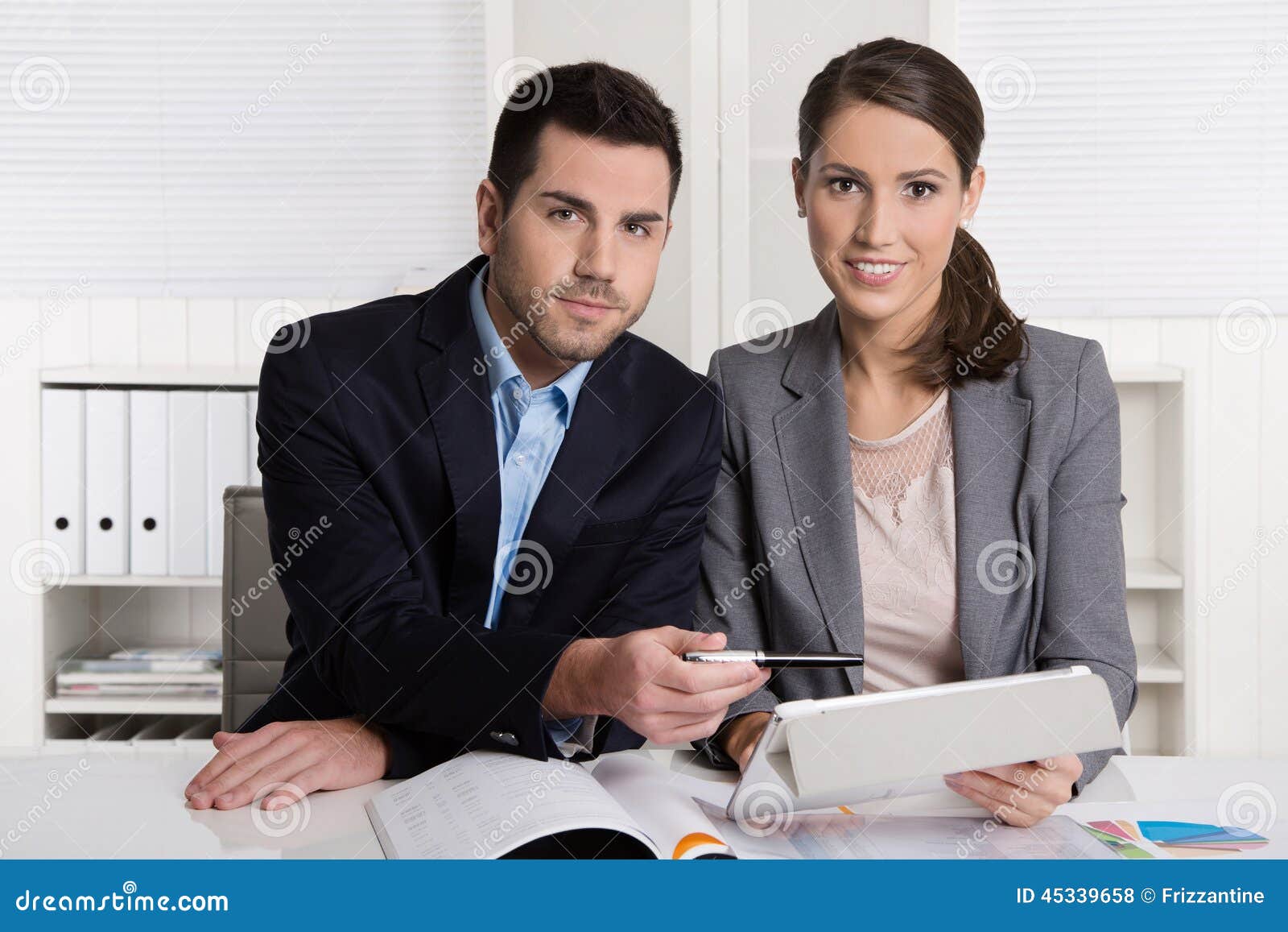 Successful Young Business People Working in a Team. Stock Photo - Image ...