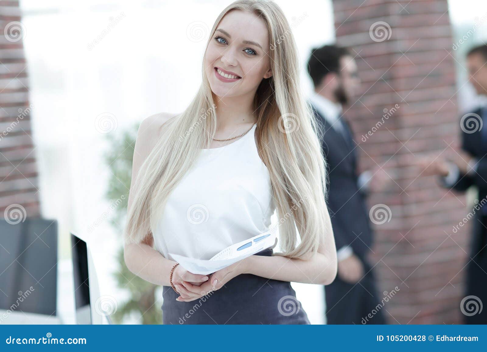 Successful Young Business Woman with Financial Graphs Stock Photo ... Successful Young Business Woman with Financial Graphs Stock Photo ...