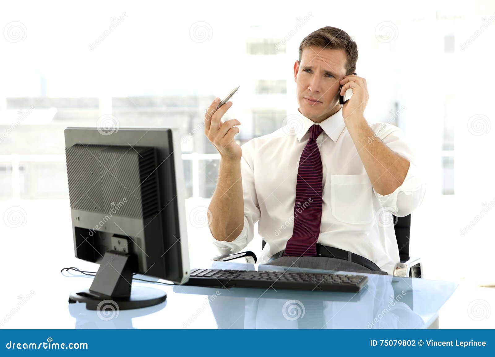Successful Young Businessman on the Phone Stock Photo - Image of ...