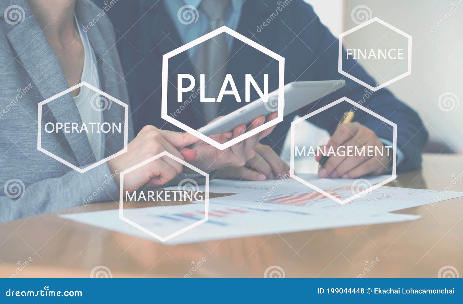 Successful Young Consultants Working in an Office, Business Plan Stock ...