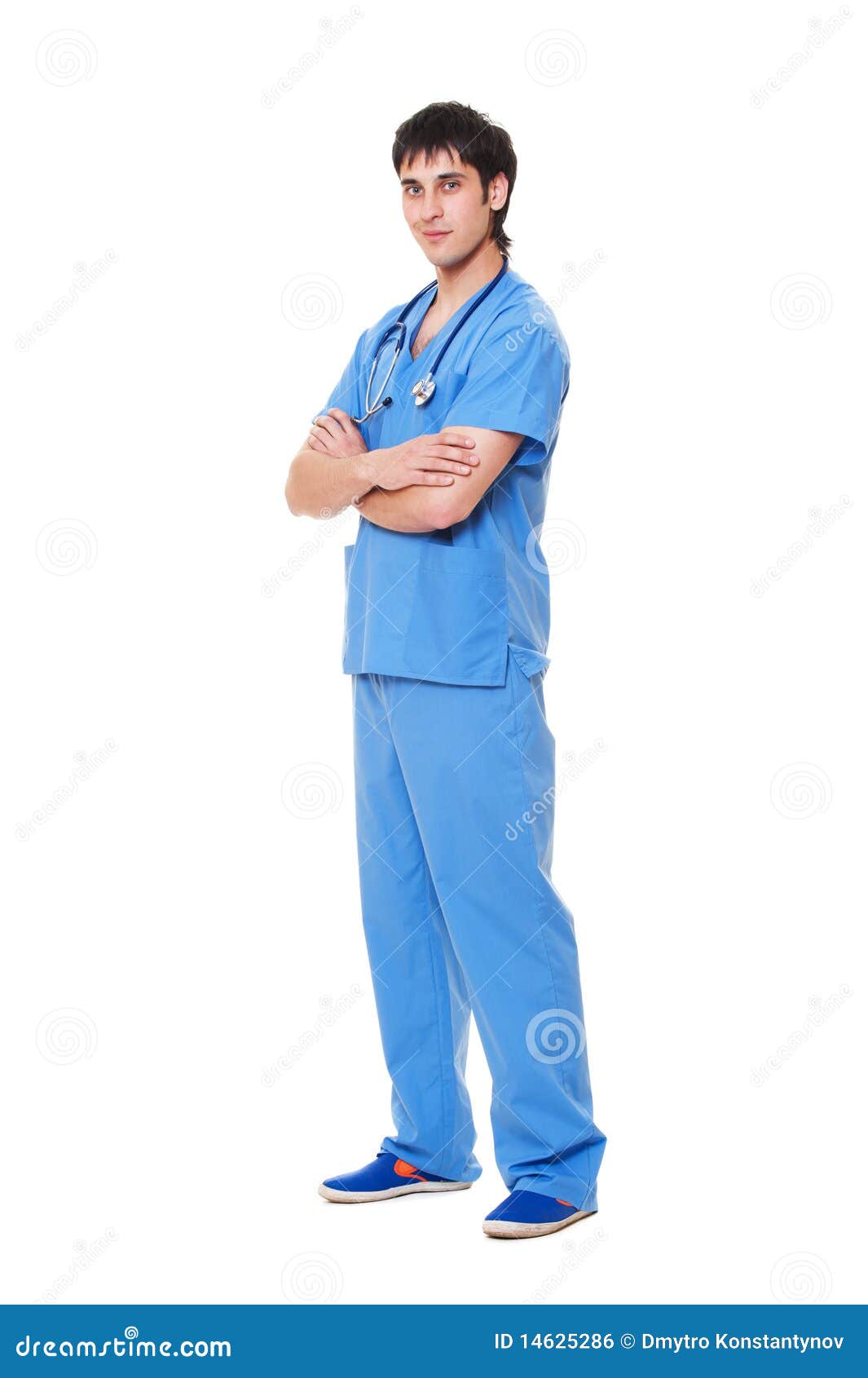 Doctor Blue Stethoscope For Cardiac On White Background With Syringe ...