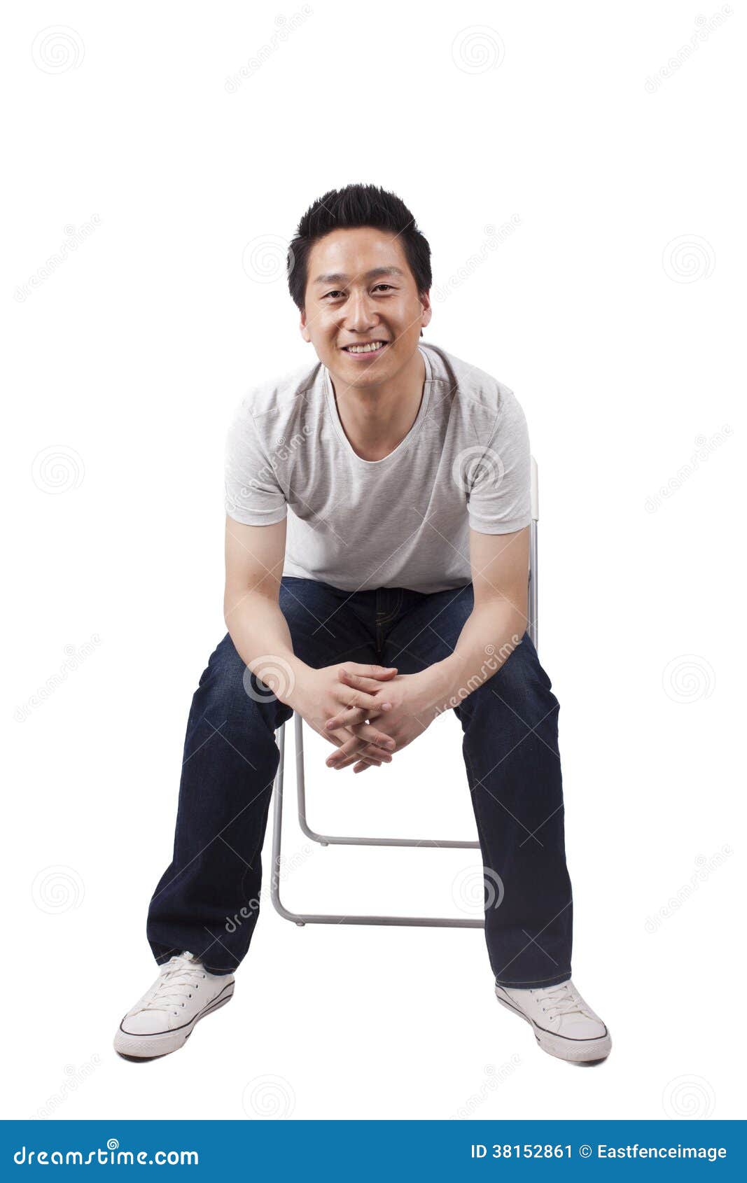 Successful Young Man Sitting Posture Stock Image - Image of adults ...