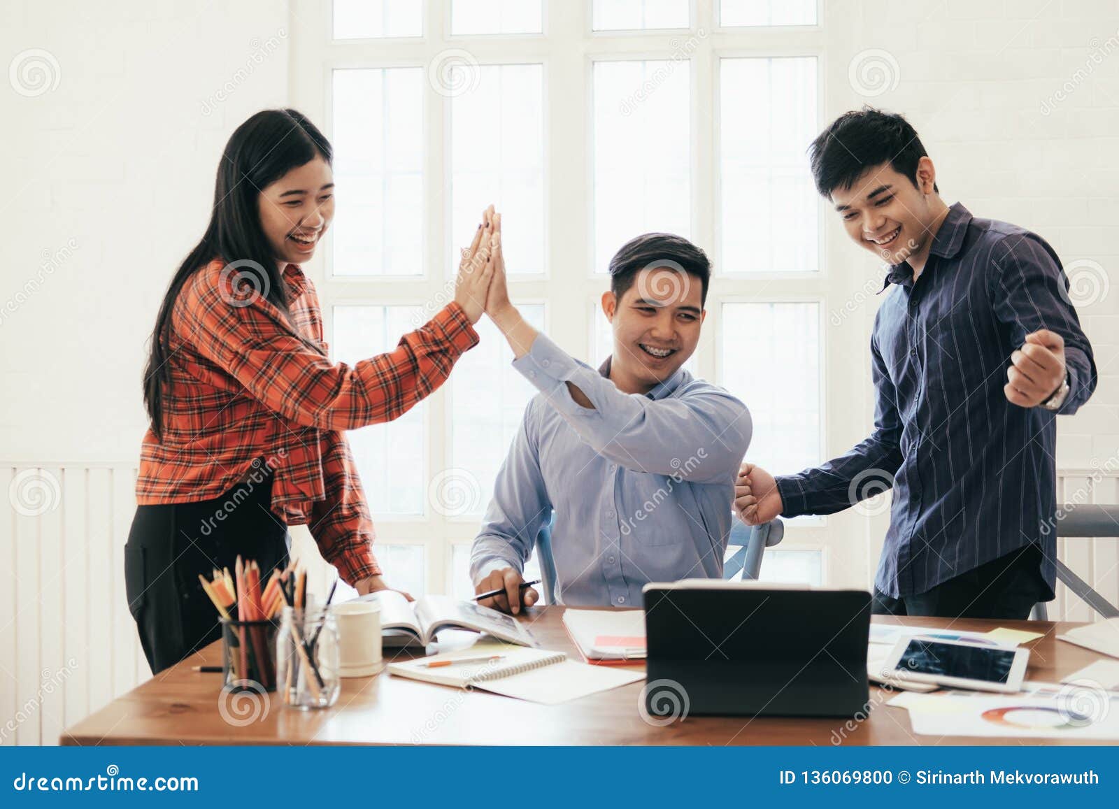 Successful Young Startup Business Teamwork Stock Photo - Image of ...
