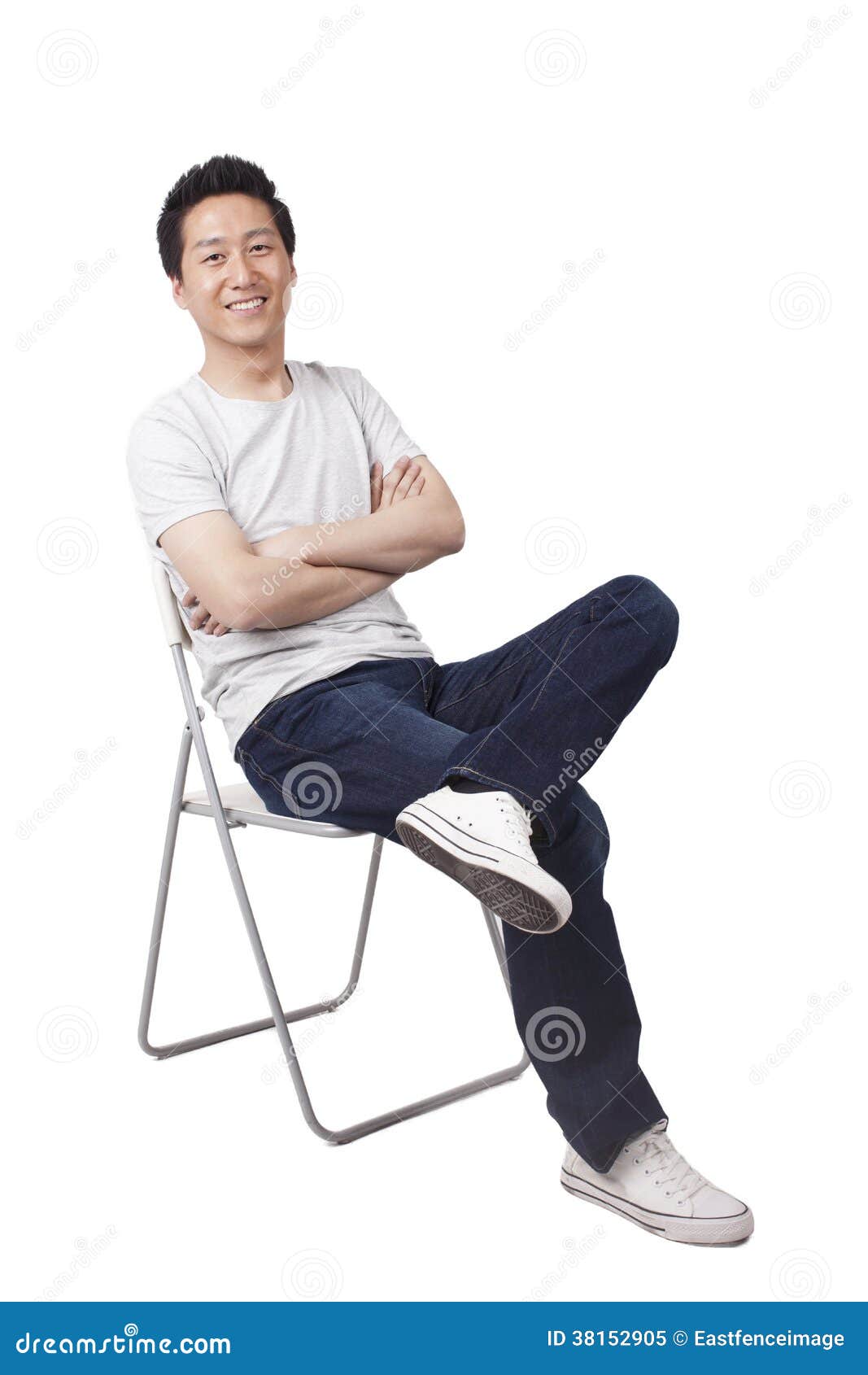 Top View Of Youngman Enjoy Eating With French Fried And Dipping Tomato ...