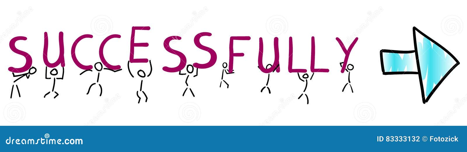 Successfully illustration de vecteur. Illustration du indication - 83333132