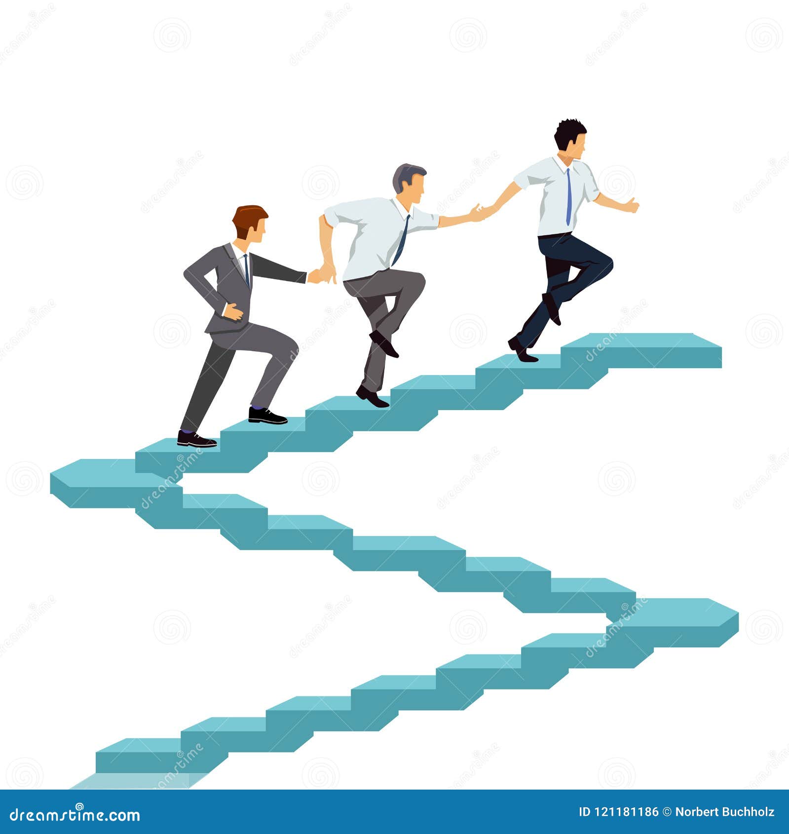 Successfully Climb Up Together, Llustration Stock Vector - Illustration ...