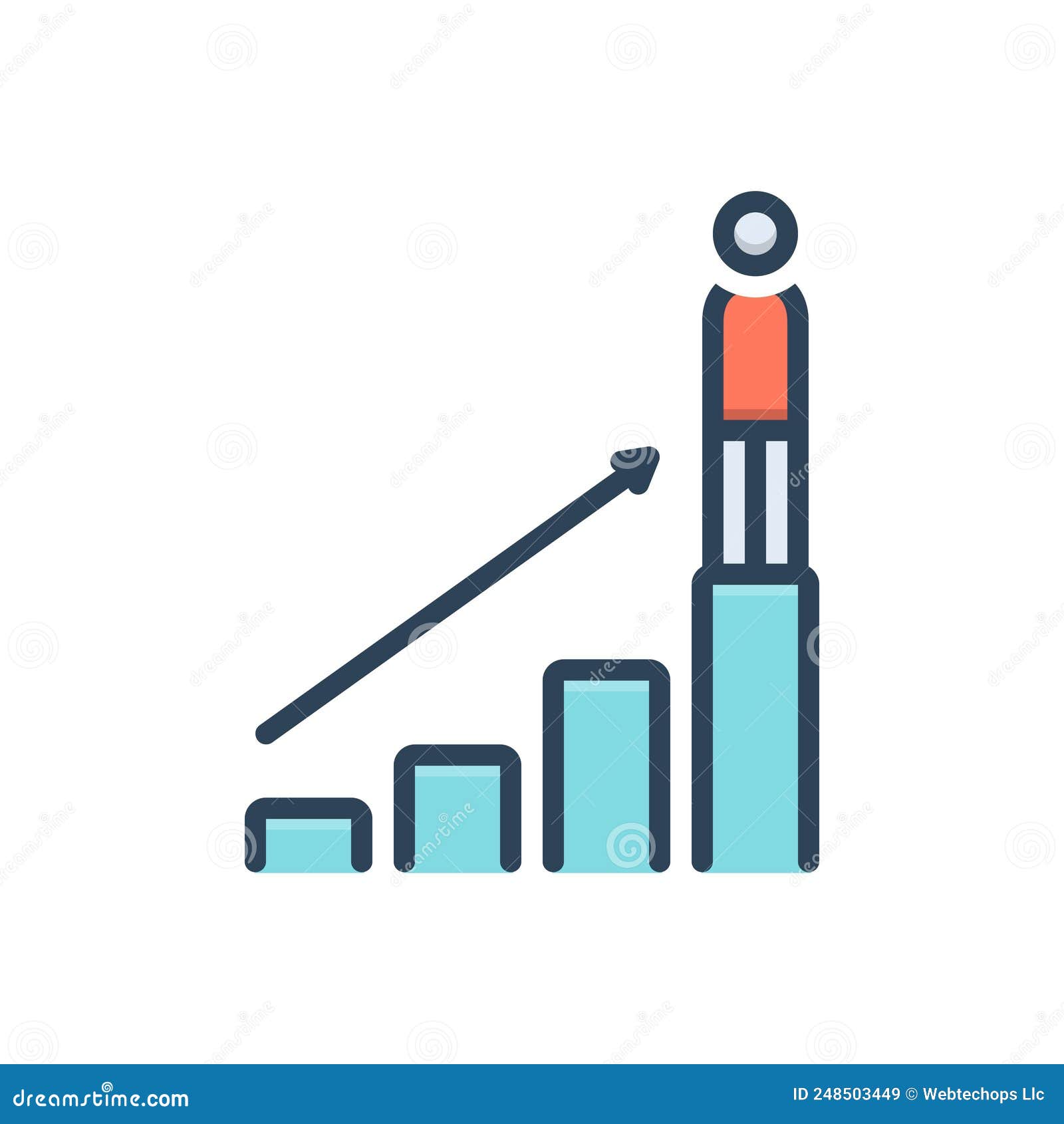 Color Illustration Icon for Successfully, Business and Profitably Stock ...