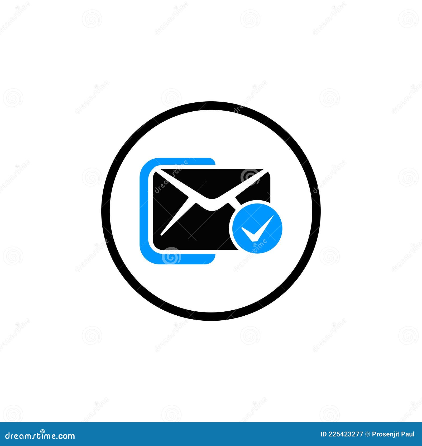 Successfully Mail or Message Send Icon Stock Vector - Illustration of ...