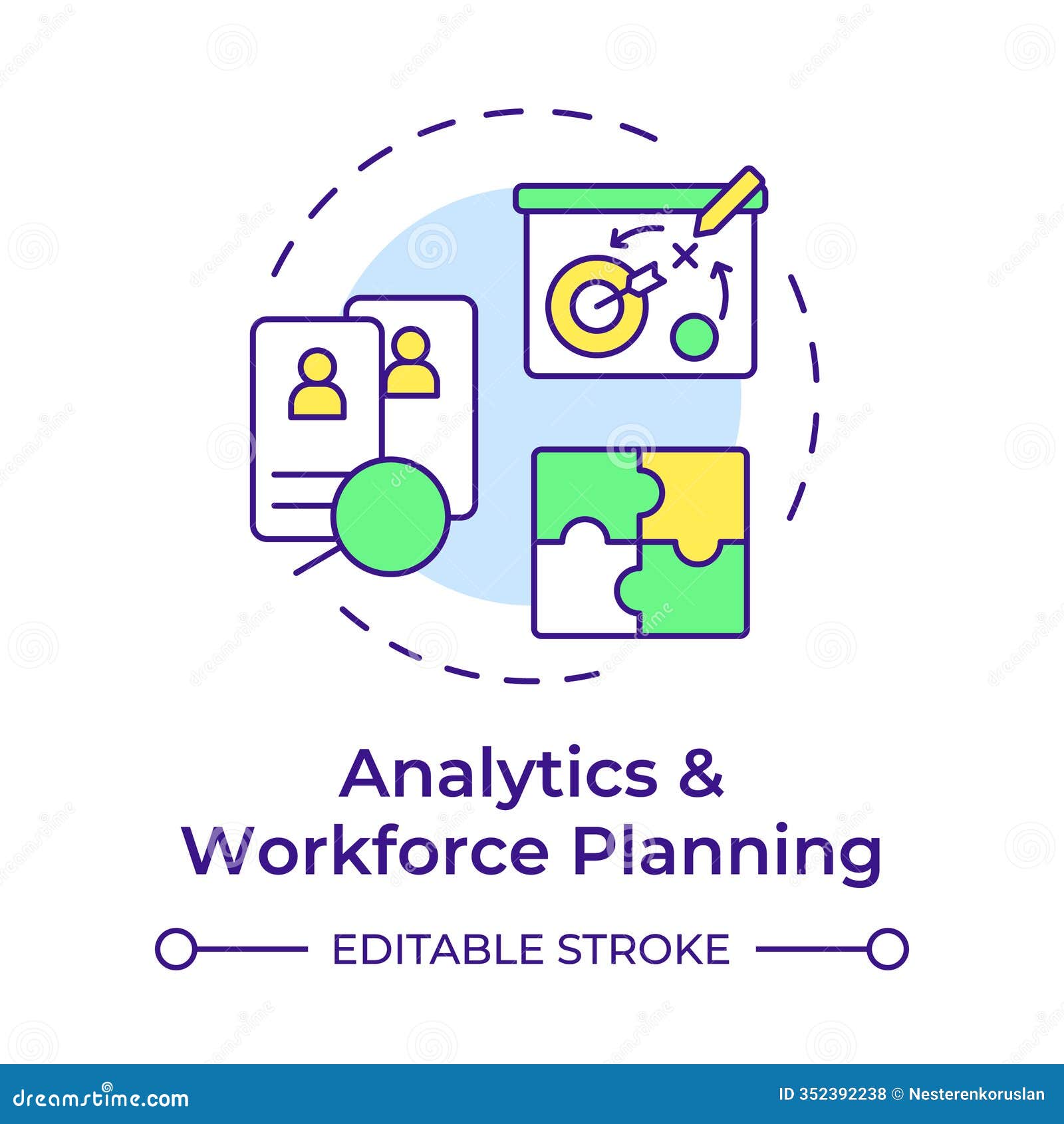 Succession Planning Multi Color Concept Icon Stock Illustration ...