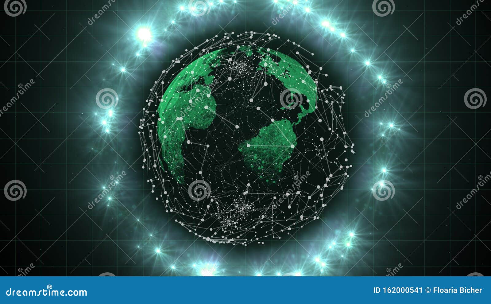 Successive Explosion of Sparkling Particles Moving in Sequence ...