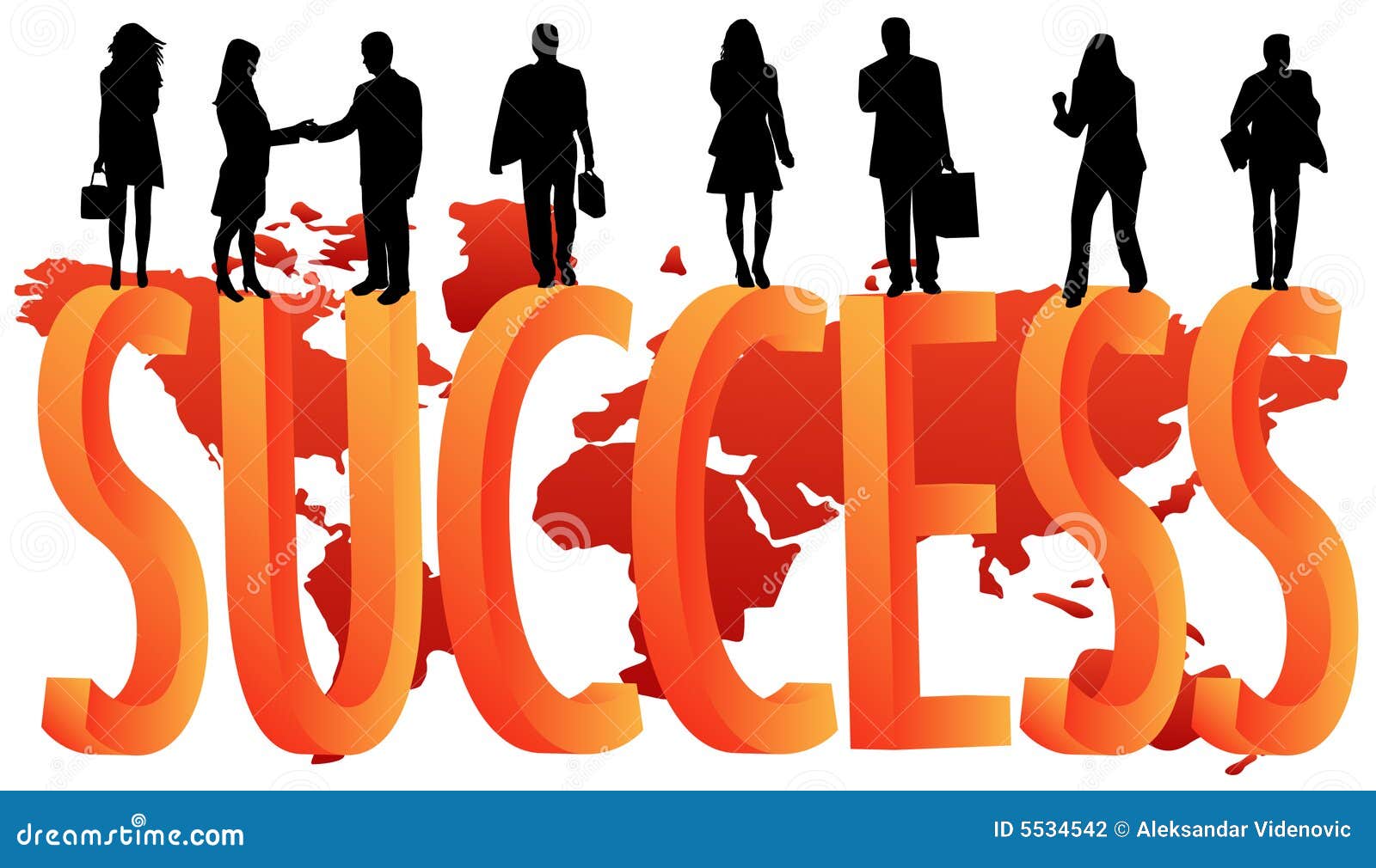 Successo illustrazione vettoriale. Illustrazione di siluetta - 5534542